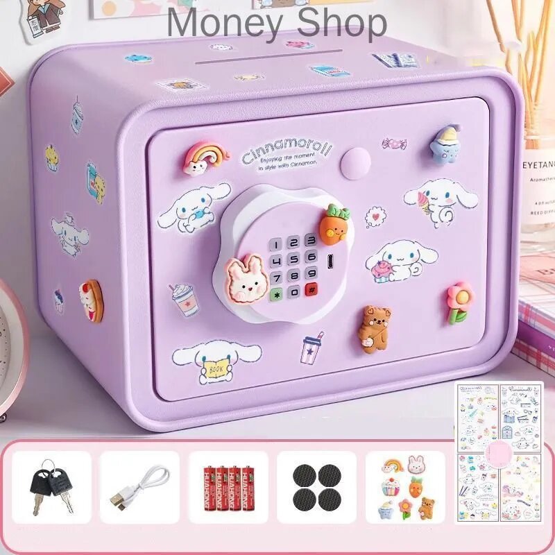 Капилка-Сейф Cinnamoroll для детей, интерактивная игрушка, розовая пластиковая форма куба