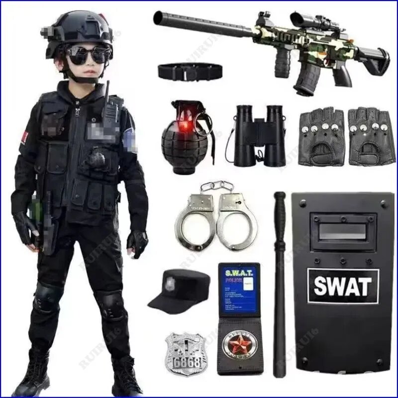 Детский набор спецназа с 13 аксессуарами для ролевых игр, для мальчиков