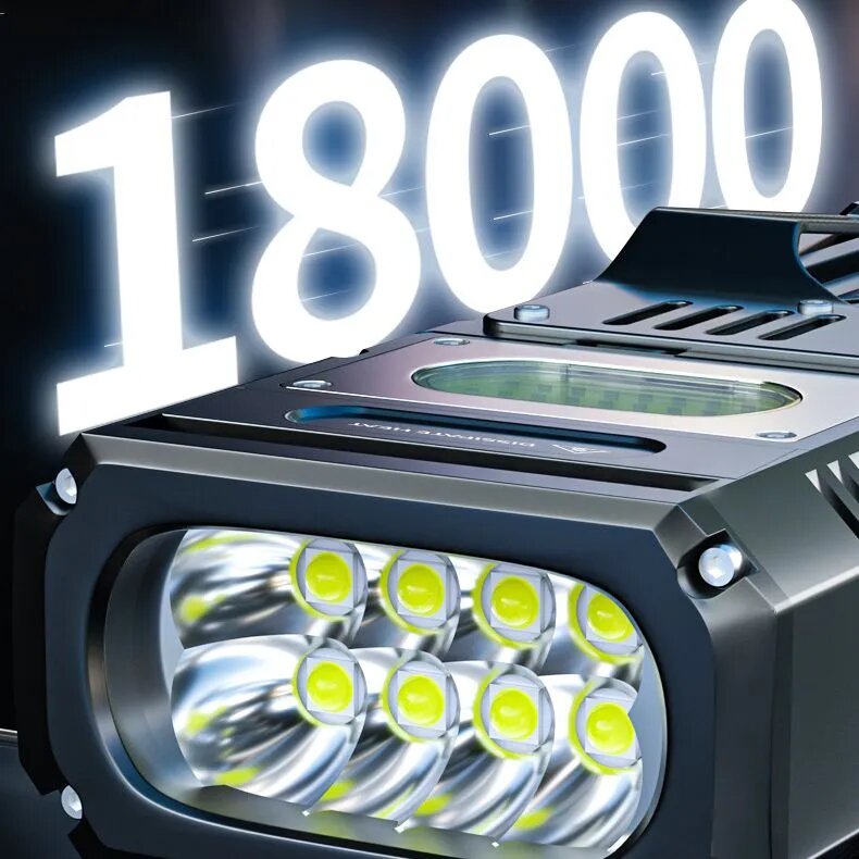 Фонарь-прожектор 18000 люмен Яркий фонарик USB-зарядка — фото 1