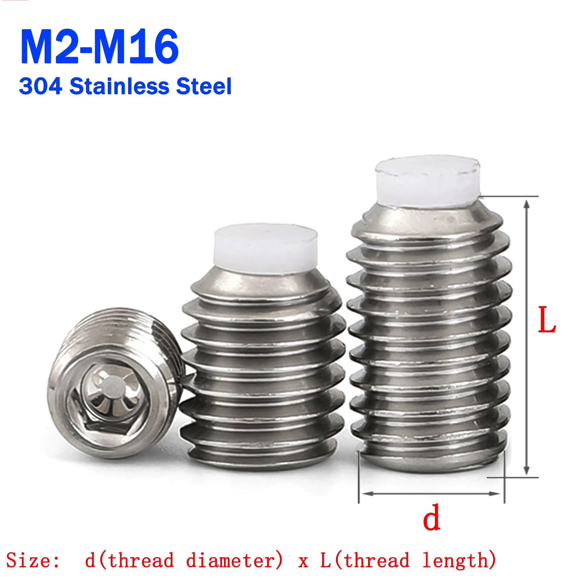 Набор саморезов из нержавеющей стали M2-M12 M8(5Pcs), 8mm