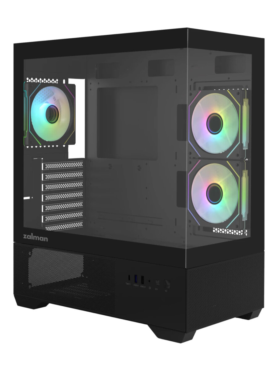 Корпус ZALMAN MidTower Chronix V2 Black (ATX, без БП, USB 2.0+USB 3.0+USB3.2, 3x120mm ARGB) (Chronix V2 Black)