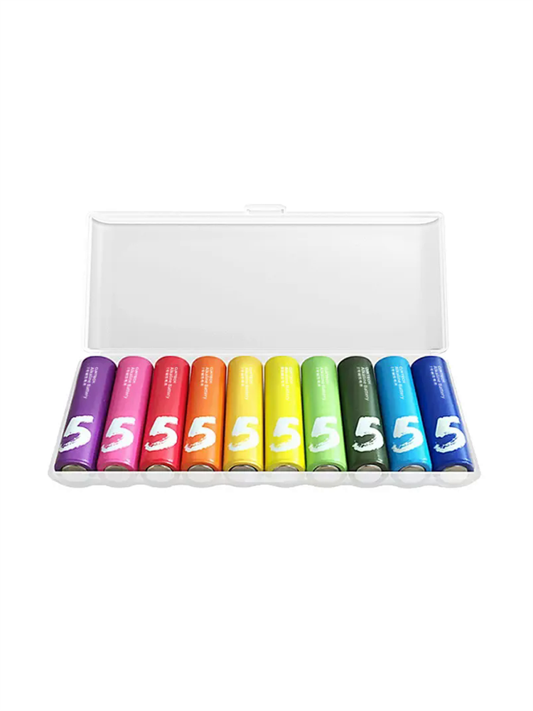 CUKTECH Батарейки пальчиковые Cuktech Rainbow Alkaline Battery 5 AA LR6 1.5V 10 шт. разноцветные