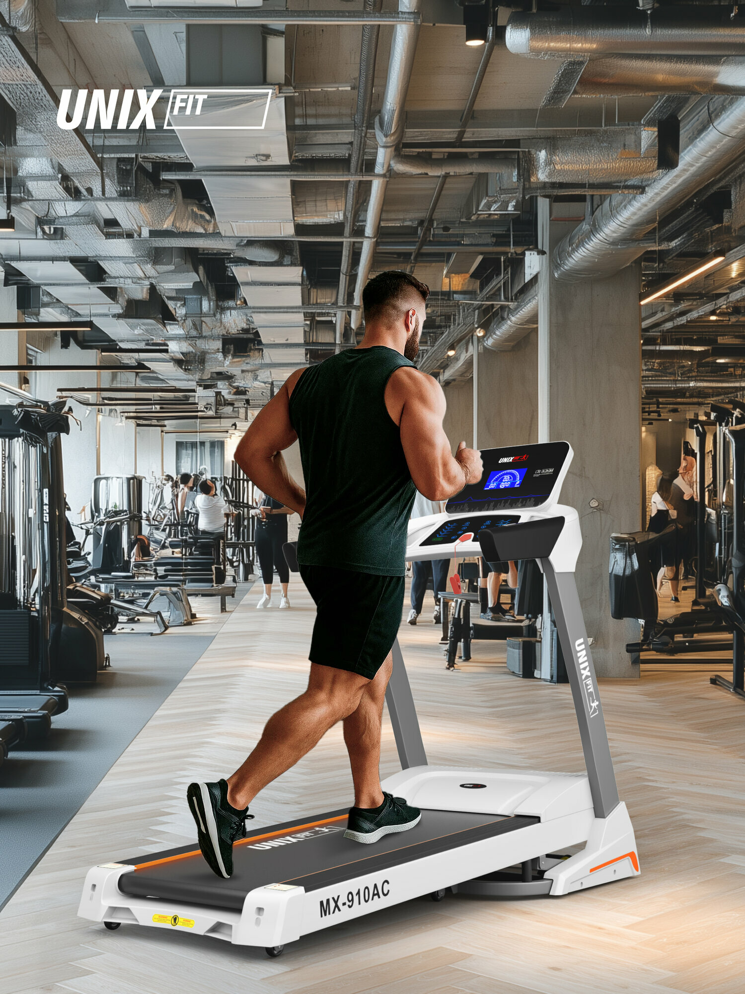 Беговая дорожка UNIX Fit MX-910 AC электрическая, складная, 1 - 20 км/ч, до 160 кг, кардиотренажер, тренажер для дома