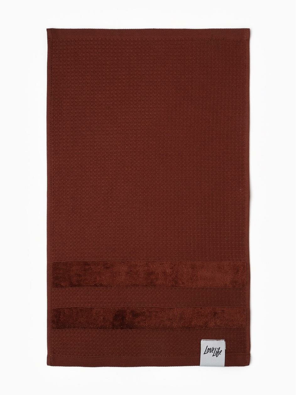 Полотенце махровое LoveLife "Макан" 70×130 см, коричневое, 100% хлопок, 480 г/м²