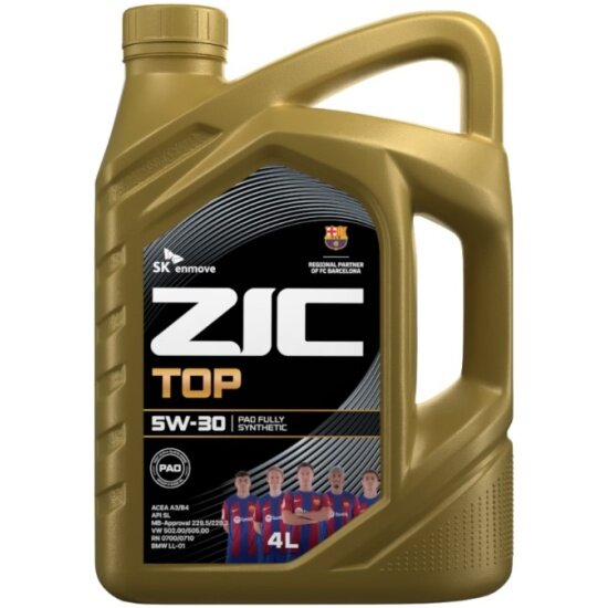 Моторное масло Zic TOP 5W-30 синтетическое 4 л