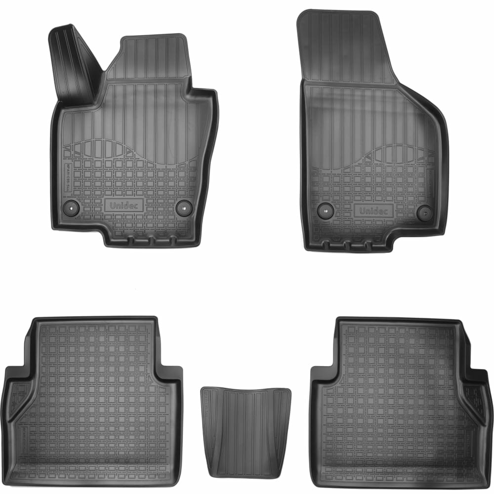 Салонные коврики для Volkswagen Sharan II 3D 2010 5 мест UNIDEC NPA11-C95-544-1