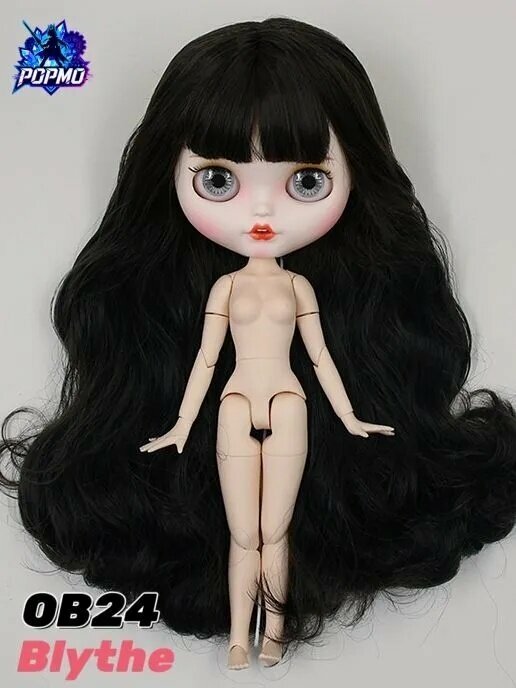 Кукла Блайз (Blythe), 30 см, на теле OB24. Без одежды. Полный комплект: парик, глаза. Дизайнерский макияж.