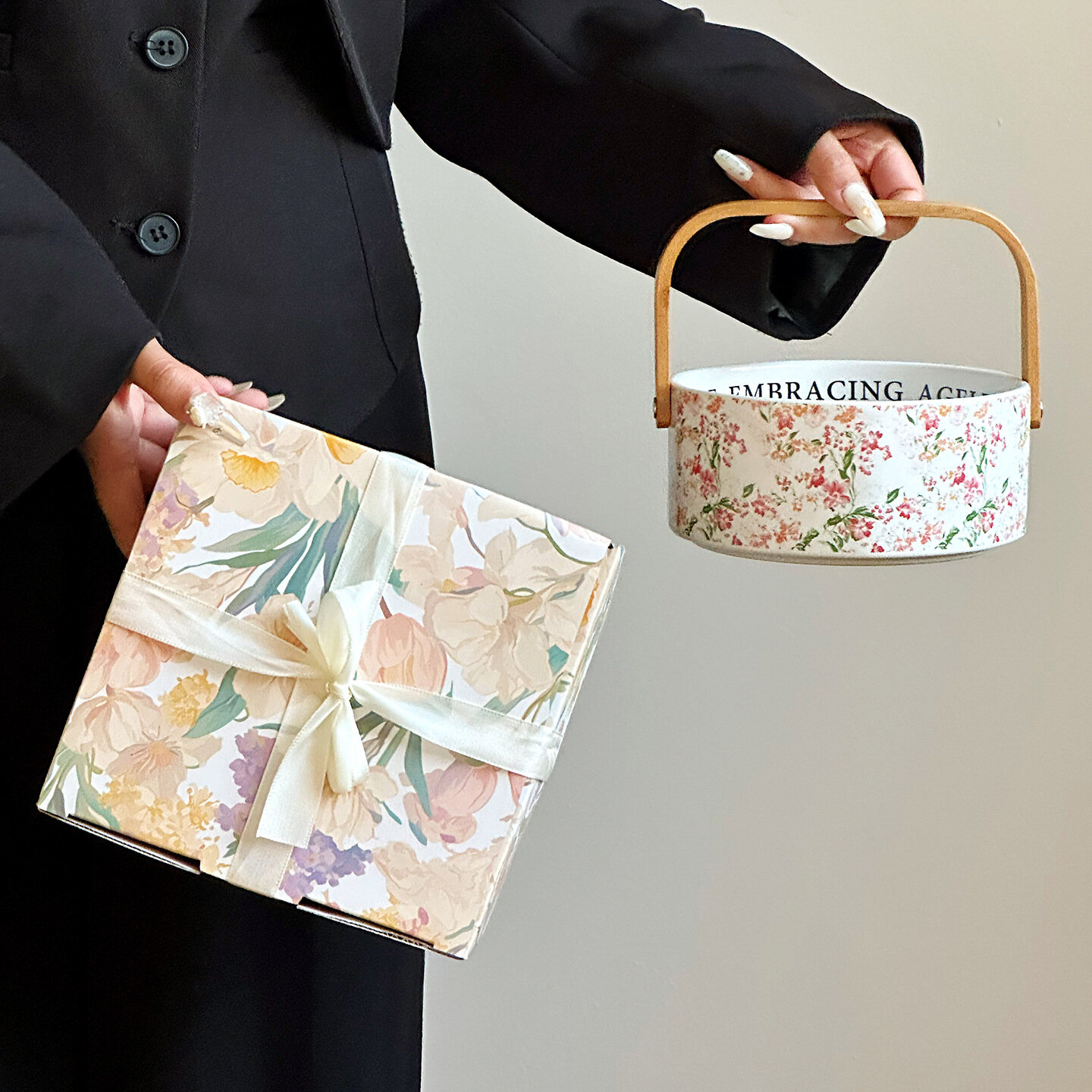 Винтажная керамическая корзина для фруктов и сухофруктов для домашнего использования, для журнального столика в гостиной, поднос для закусок, подарочный предмет.