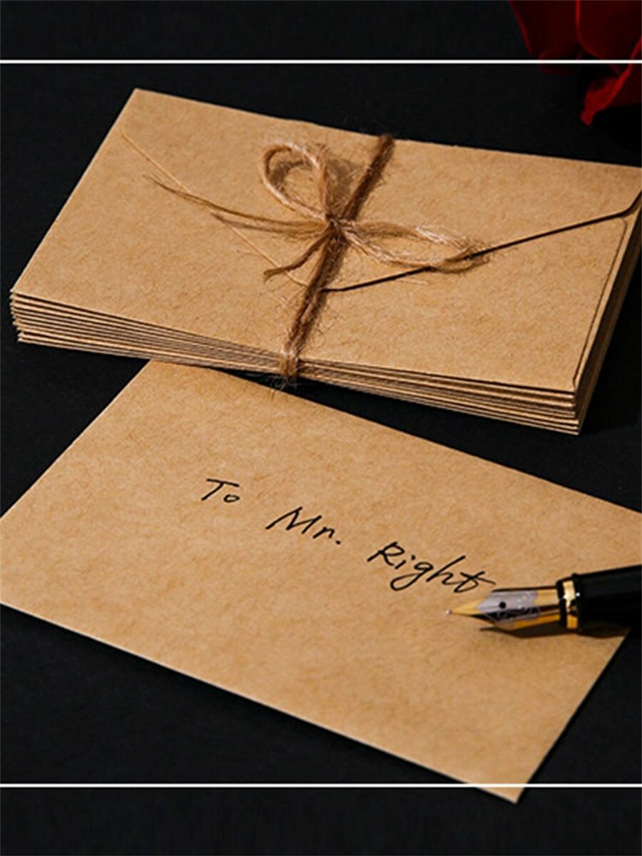 Крафтовые конверты, бумажные конверты из крафт бумаги,1 шт