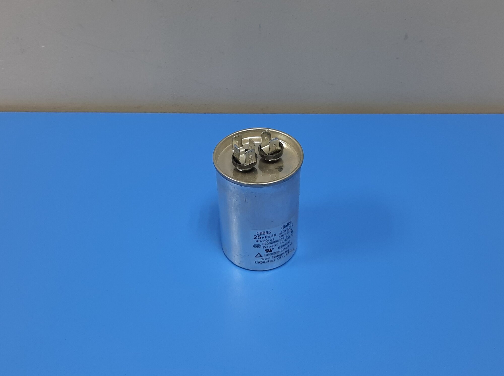 Конденсатор пусковой CBB65 25мкФ, 450V