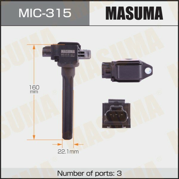 Катушка зажигания MASUMA MIC-315 MITSUBISHI OutlandeR II 06-12/ OutlandeR III 12->