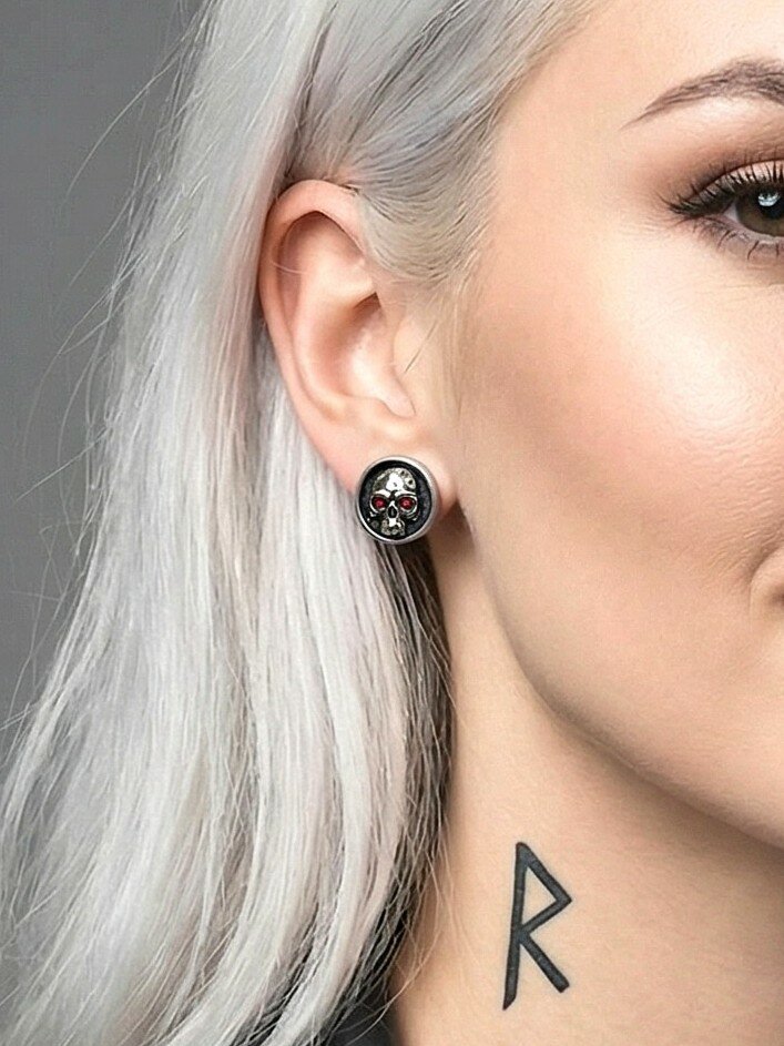 Моносерьга, фианит, искусственный камень