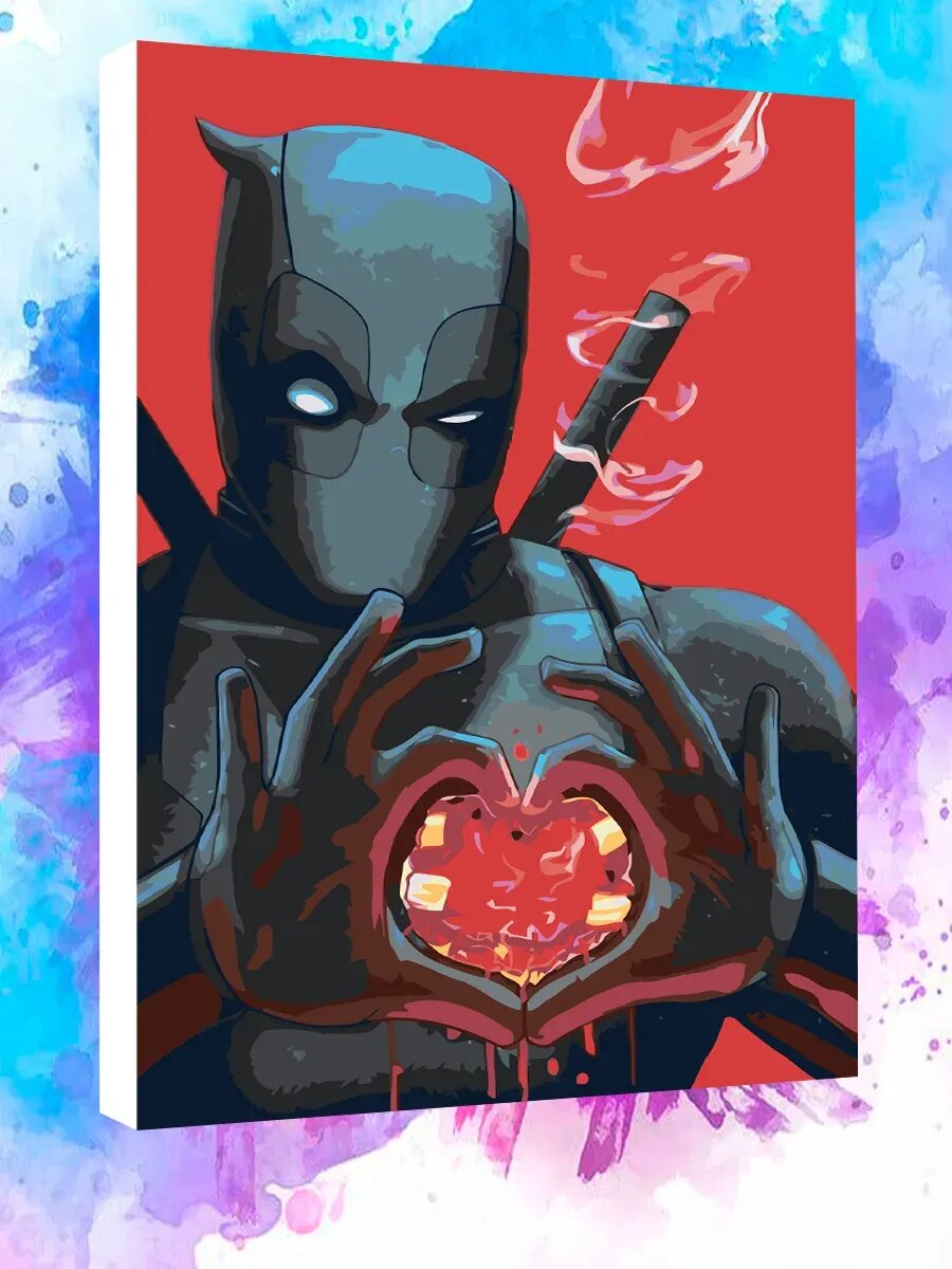 Картина по номерам Дэдпул Марвел