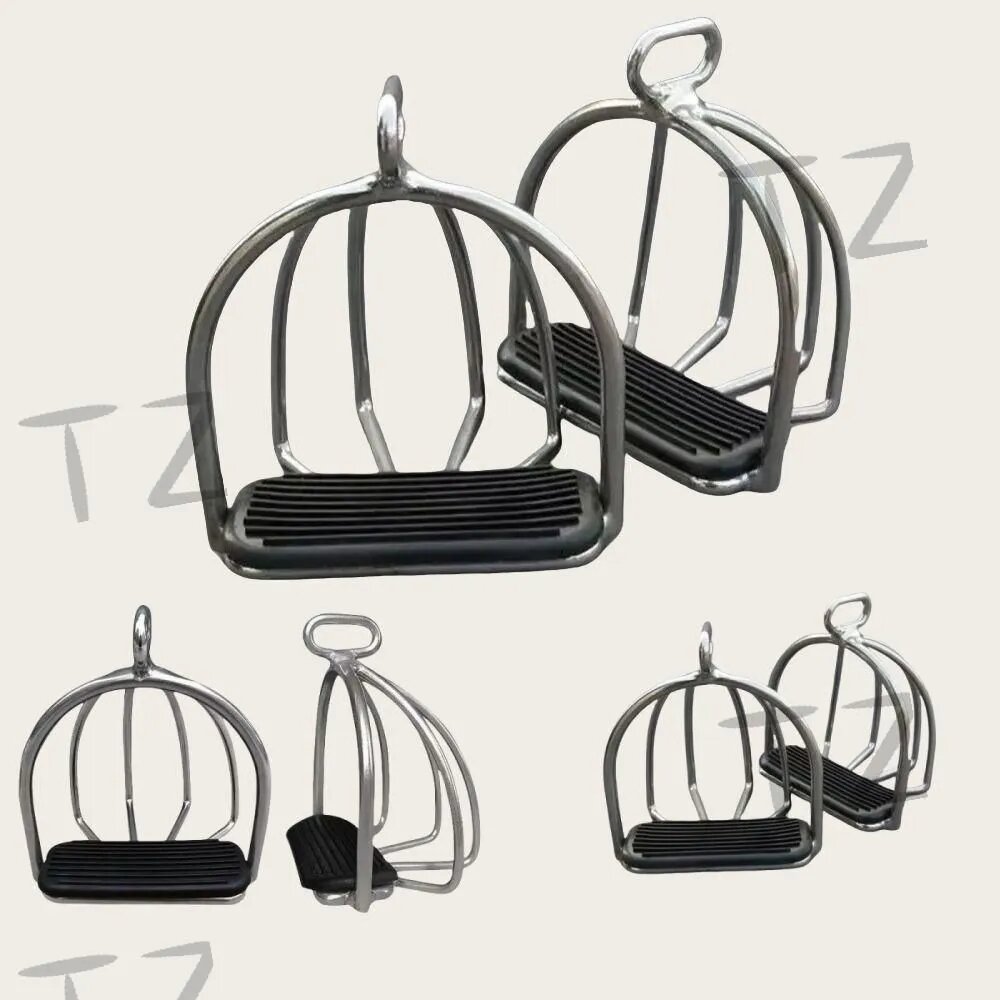 Стремена для лошади безопасные XL Серебристый Металлические для верховой езды