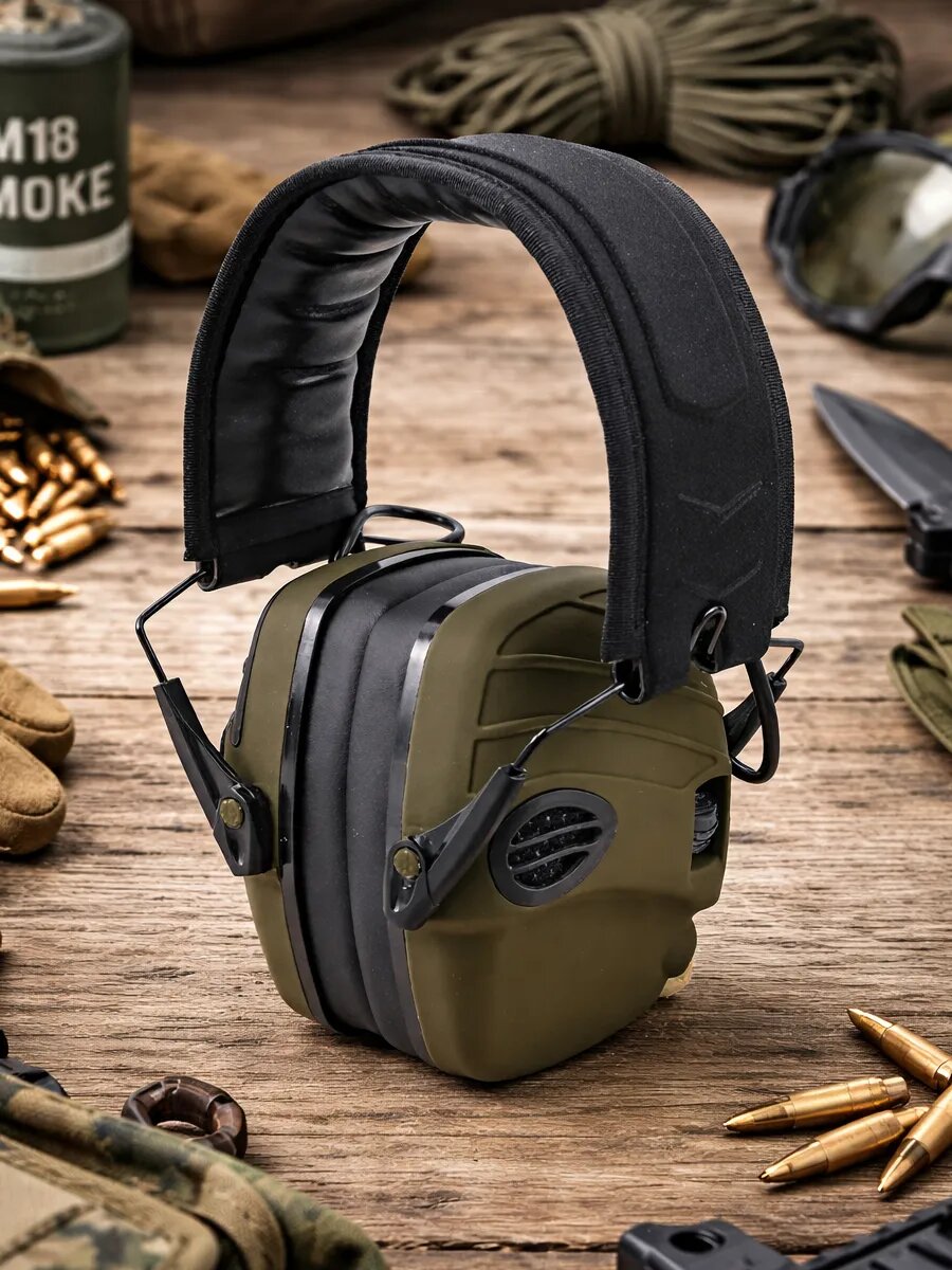 Тактические стрелковые наушники с активным шумоподавлением для стрельбы, охоты