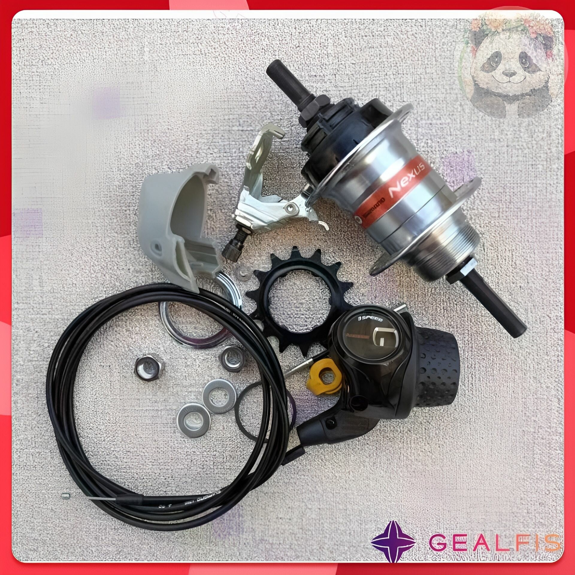 Комплект. Втулка планетарная Shimano Nexus SG-3S42 на 36 спиц, ось 182 мм. + мелкие запчасти.