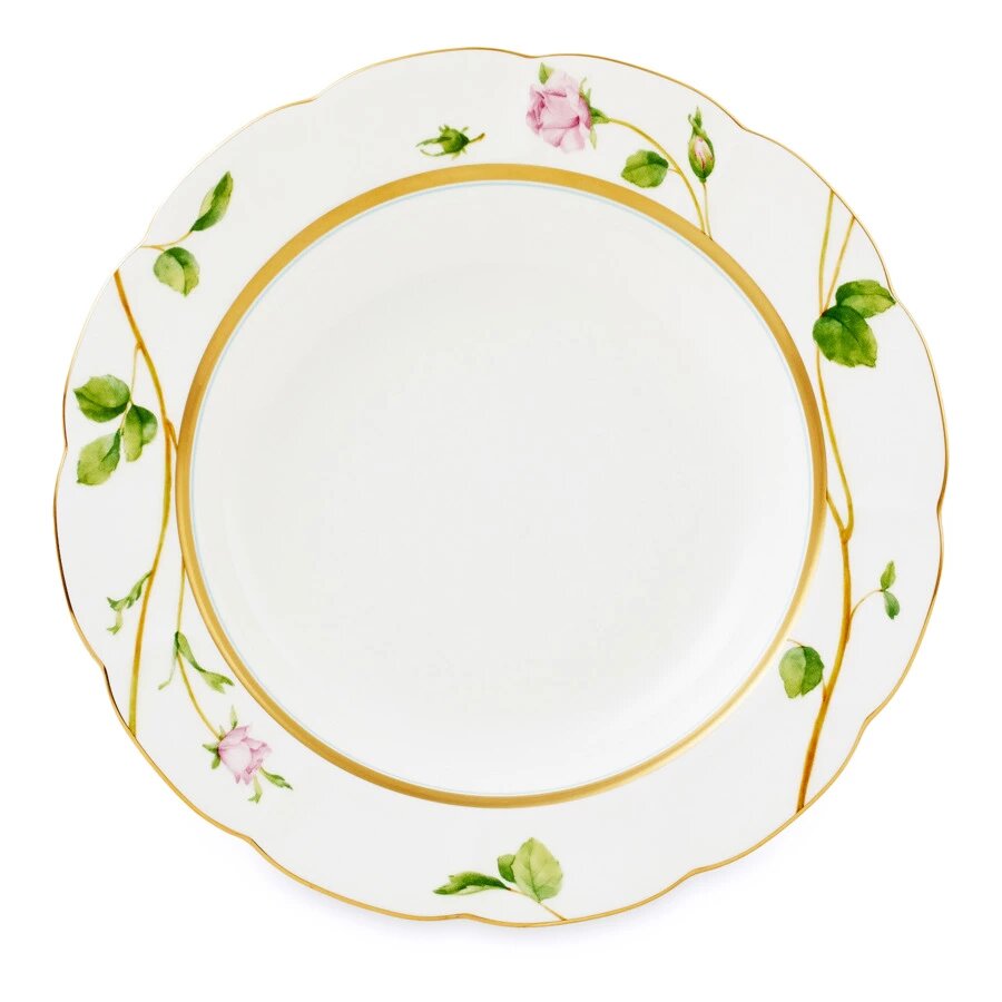 Тарелка суповая Narumi Цветущая Роза 23 см, фарфор костяной