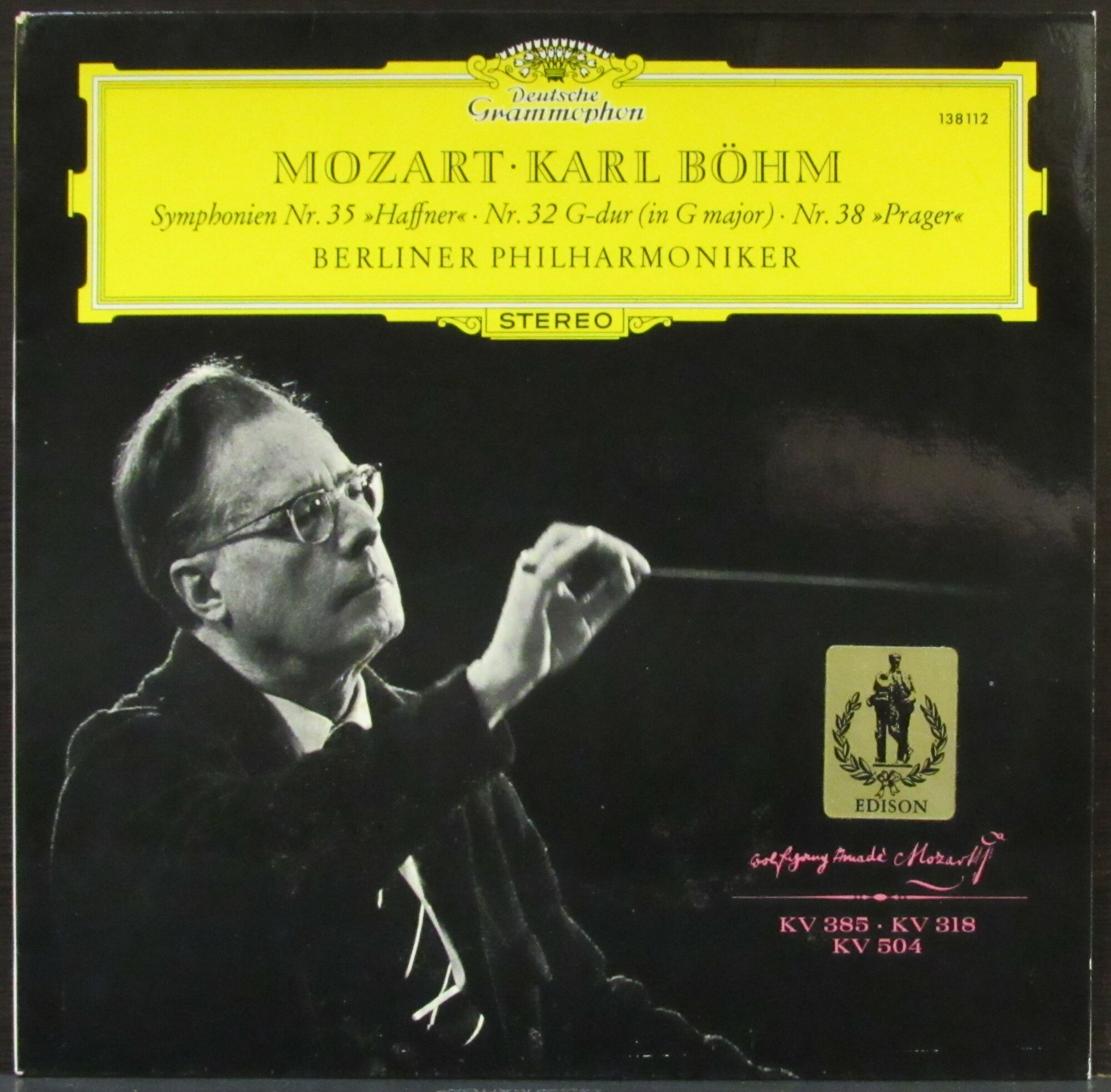 Mozart Wolfgang Amadeus "Виниловая пластинка Mozart Wolfgang Amadeus Symphonien Nr. 35 Haffner · Nr. 32 G-Dur (In G Major) · Nr. 38 Prager"