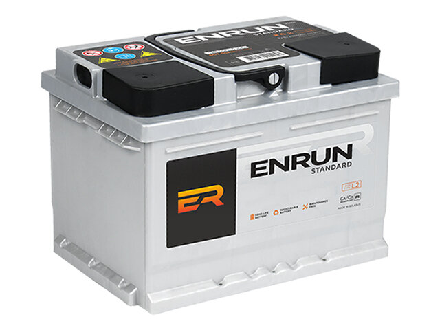 Аккумулятор ENRUN ES600, Ca/Ca, 60 Ач, 12В, обратная полярность
