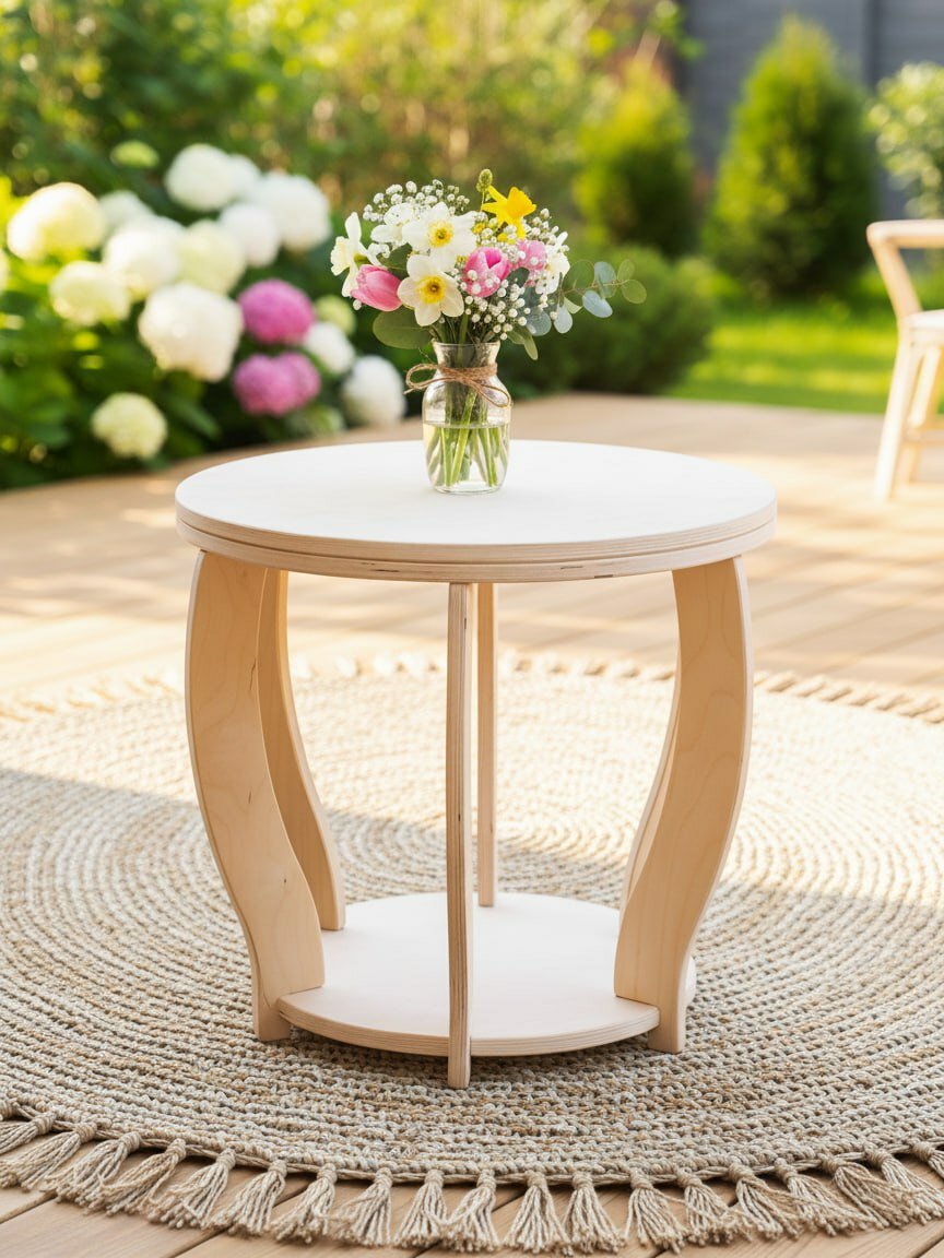 Столик садовый и журнальный "Том-Том" от "Мягкой посадки", для дома и дачи, шлифованный