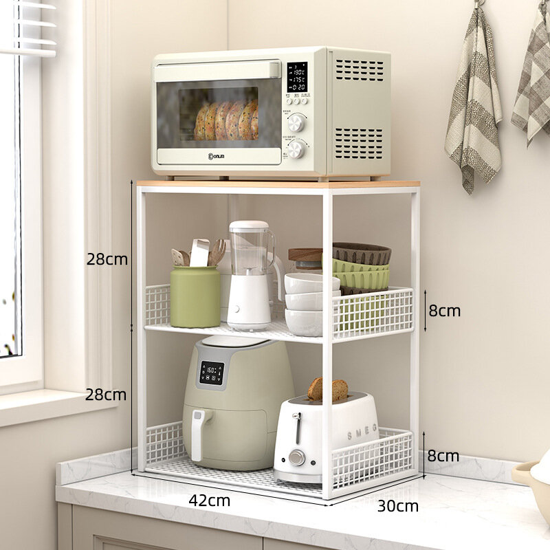 Кухонная стойка для микроволновой печи, стеллаж для хранения вещей от пола до потолка, 42*30*56cm,3 этажа
