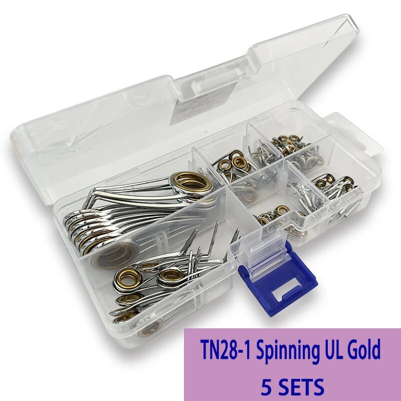 Направляющие для спиннинга TAKEDO из нержавеющей стали 5 комплектов GOLD