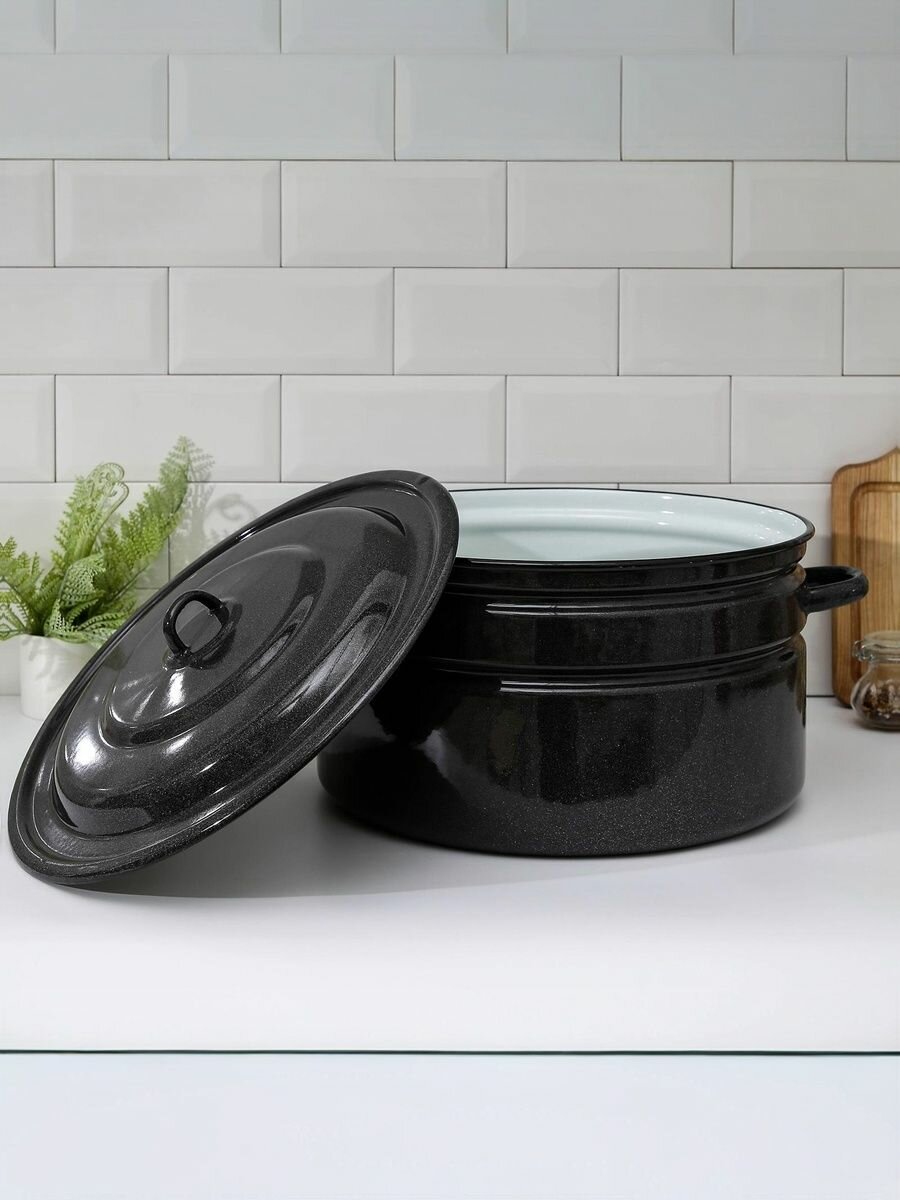 Кастрюля Баки, Эмалированная сталь, 20 л