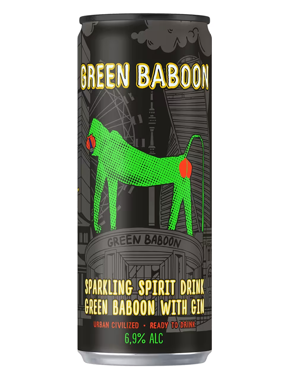 Коктейль "Green Baboon" джин-тоник, 0,33 л, 6,9% крепость, Россия