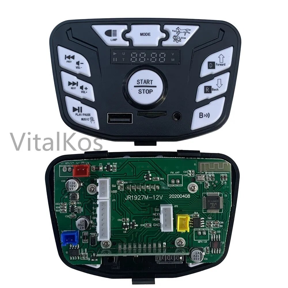 JR1927M 12V BLACK VitalKos Средний контроллер, Запасные части для детских электромобилей