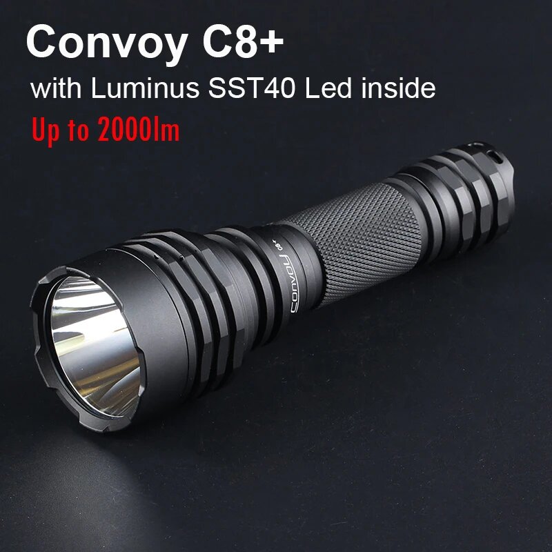 CONVOY C8 Plus тактический фонарь Blue, SST40, 2000lm, 6500K, 4 modes, 18650