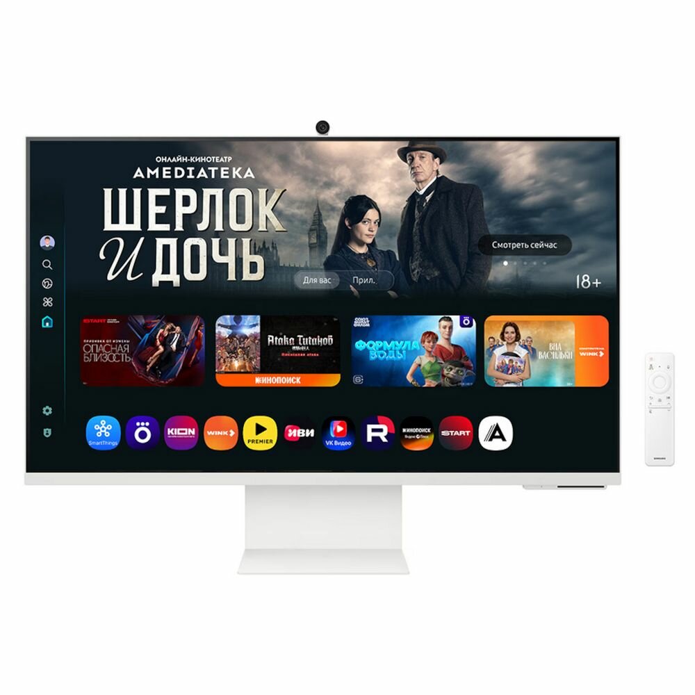 32" Монитор Samsung Smart M8 M80F S32FM803UI White UHD (3840x2160), VA, 60Hz, HDMI+USB-C