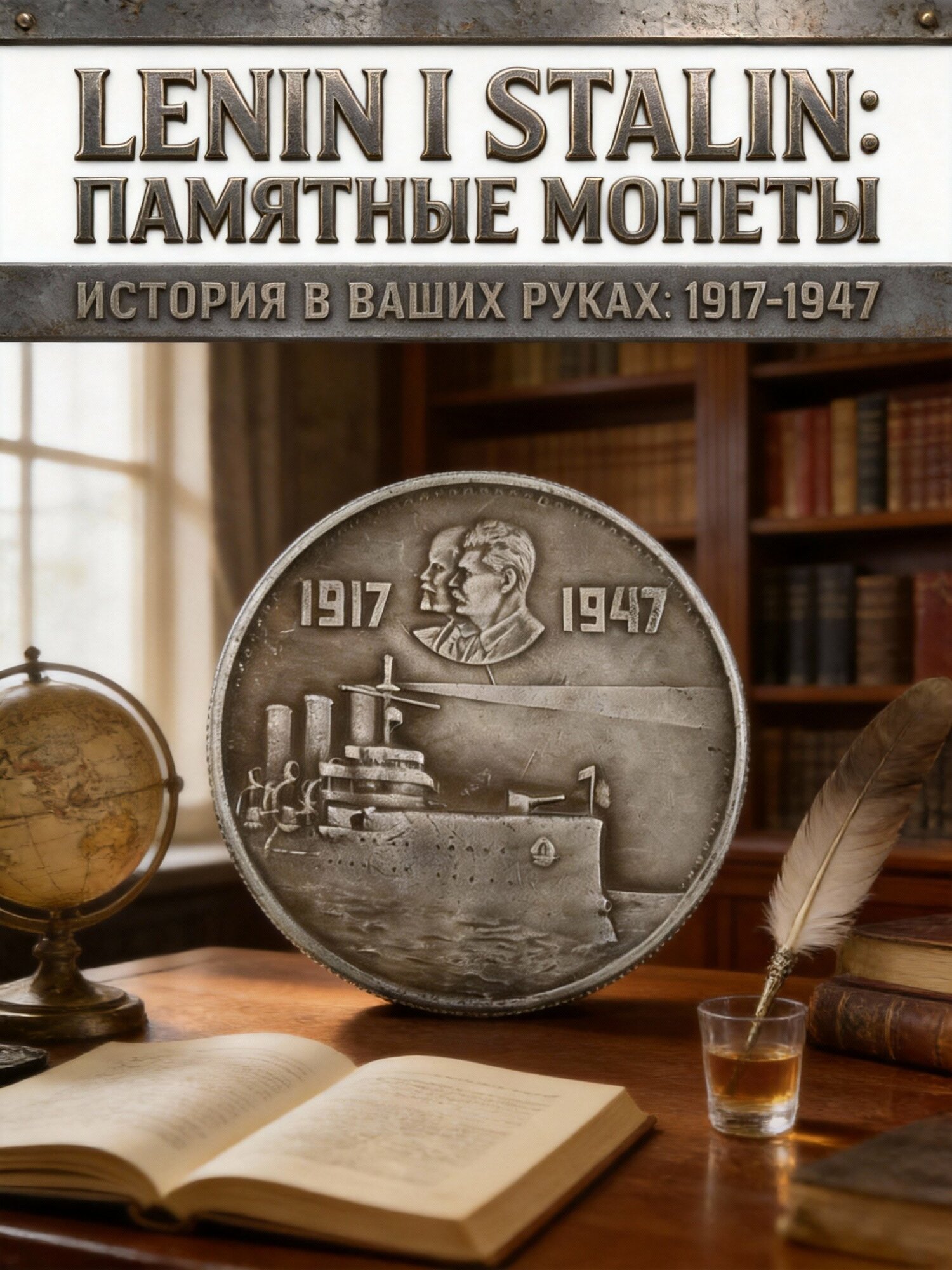 Памятная монета 1947 Ленин и Сталин, редкий коллекционный экземпляр исторической серии 1917–1947 для нумизматов