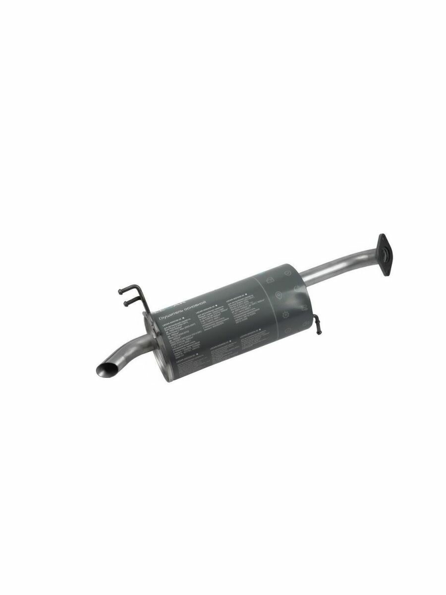 Глушитель основной Solaris (10 ) KIA Rio(11 ) алюм. хэтчбэк(LECAR) EMM 0808