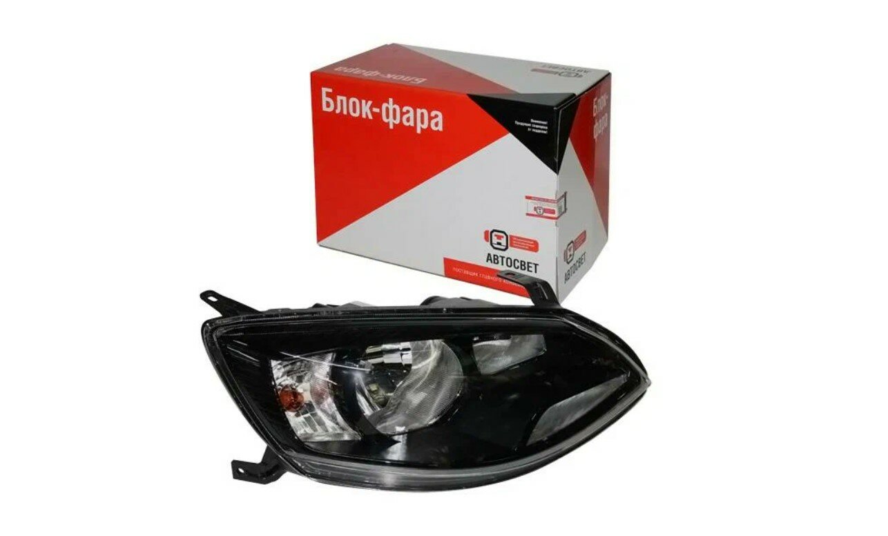Фара головного света Автосвет LADA, правая, передняя, для LADA Kalina