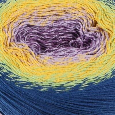 Пряжа"Flowers" 55% хлопок, 45% полиакрил 1000м/250гр (257 разноцветный) YarnArt 4483582 .