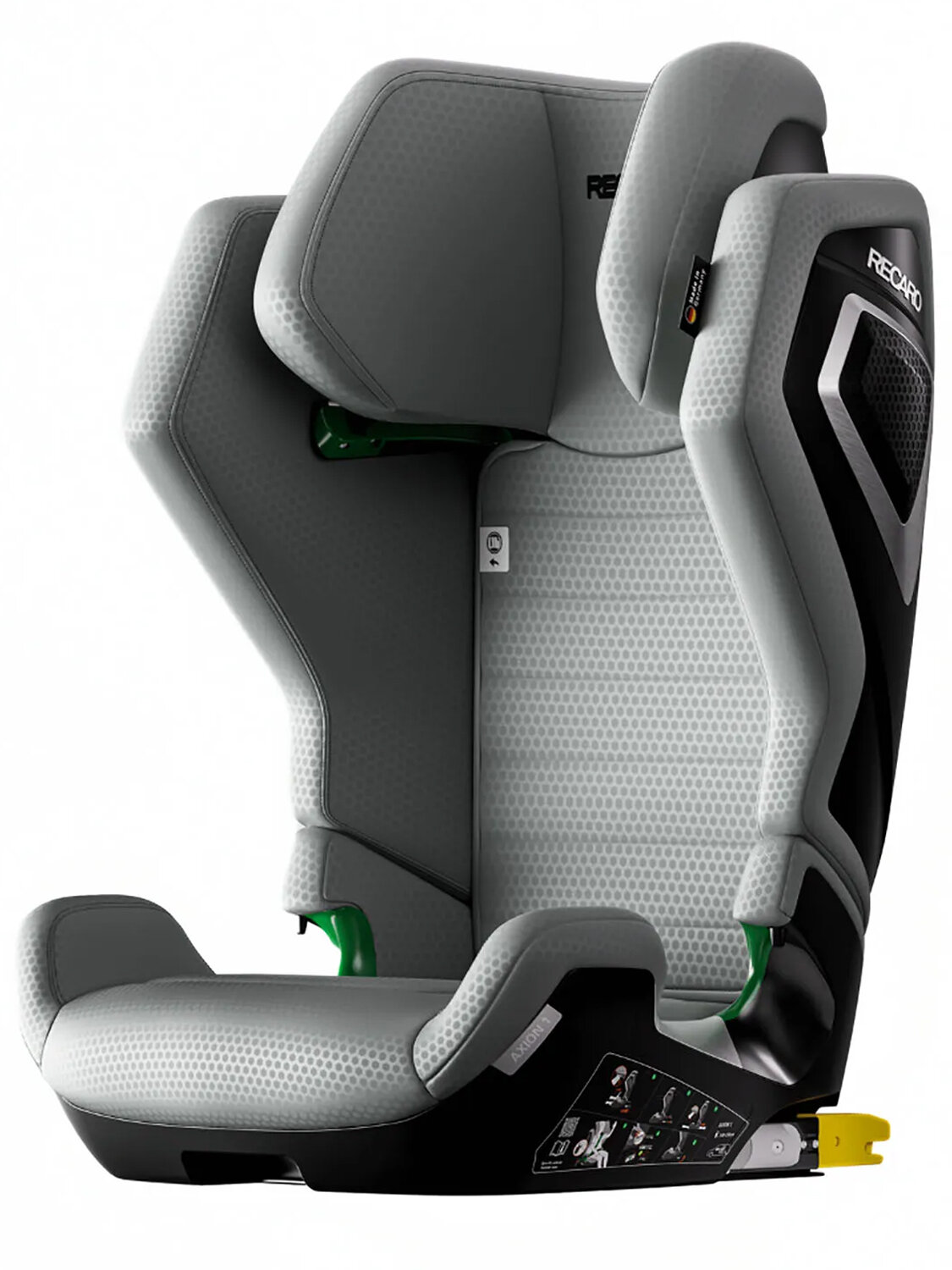Автокресло 2/3 Recaro AXION 1, серый (happy grey), от 3 до 12 лет, 15-36 кг (100 до 150 см), ISOFIX