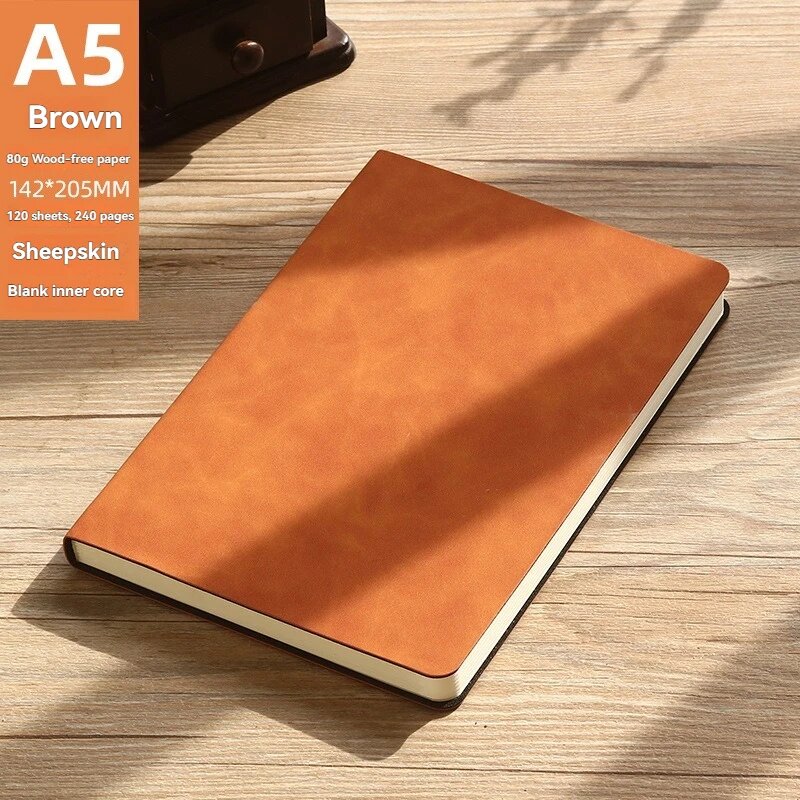 Блокнот A5 Brown, 142*205мм, 120 листов, sheepskin
