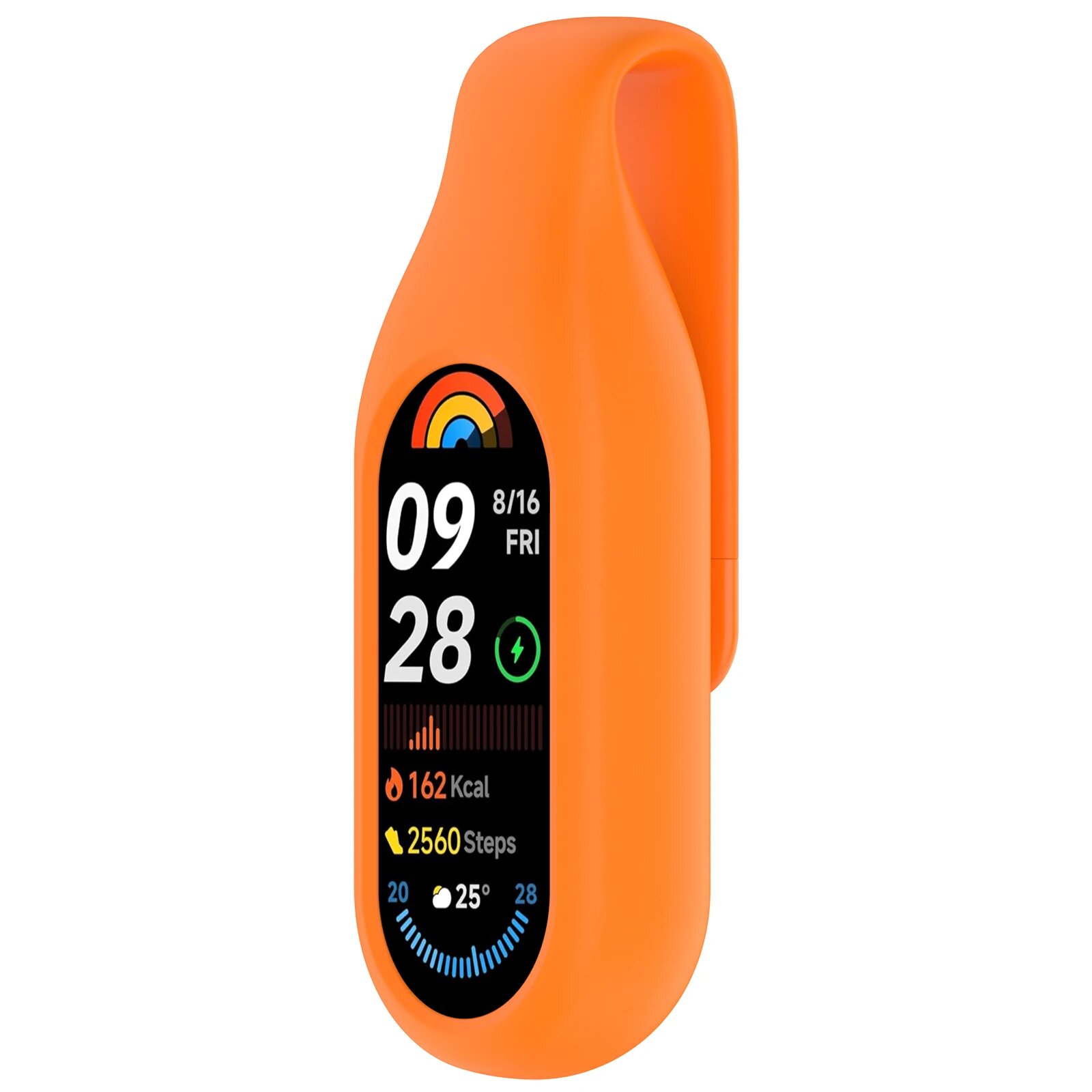 Оранжевый силиконовый ремешок для Xiaomi Mi Band 8/9/10