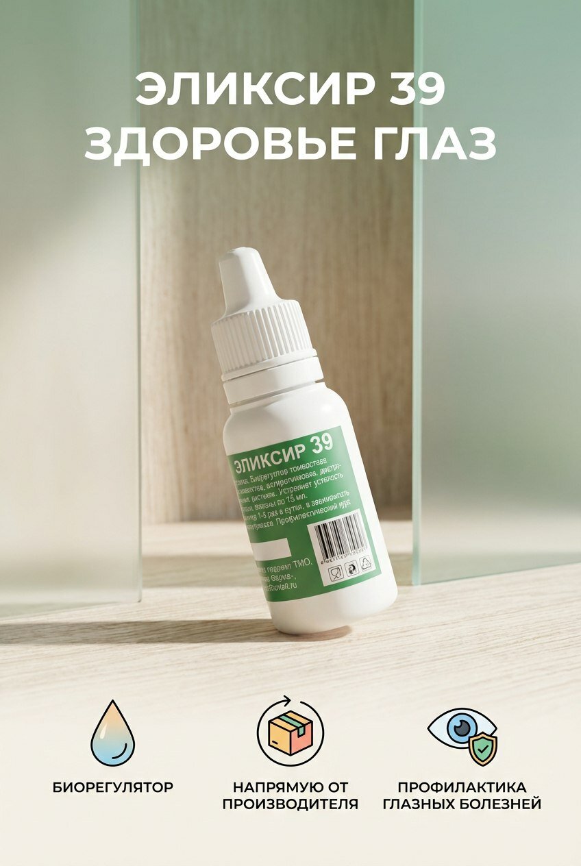 1 шт Увлажняющие капли Эликсир 39 10 мл