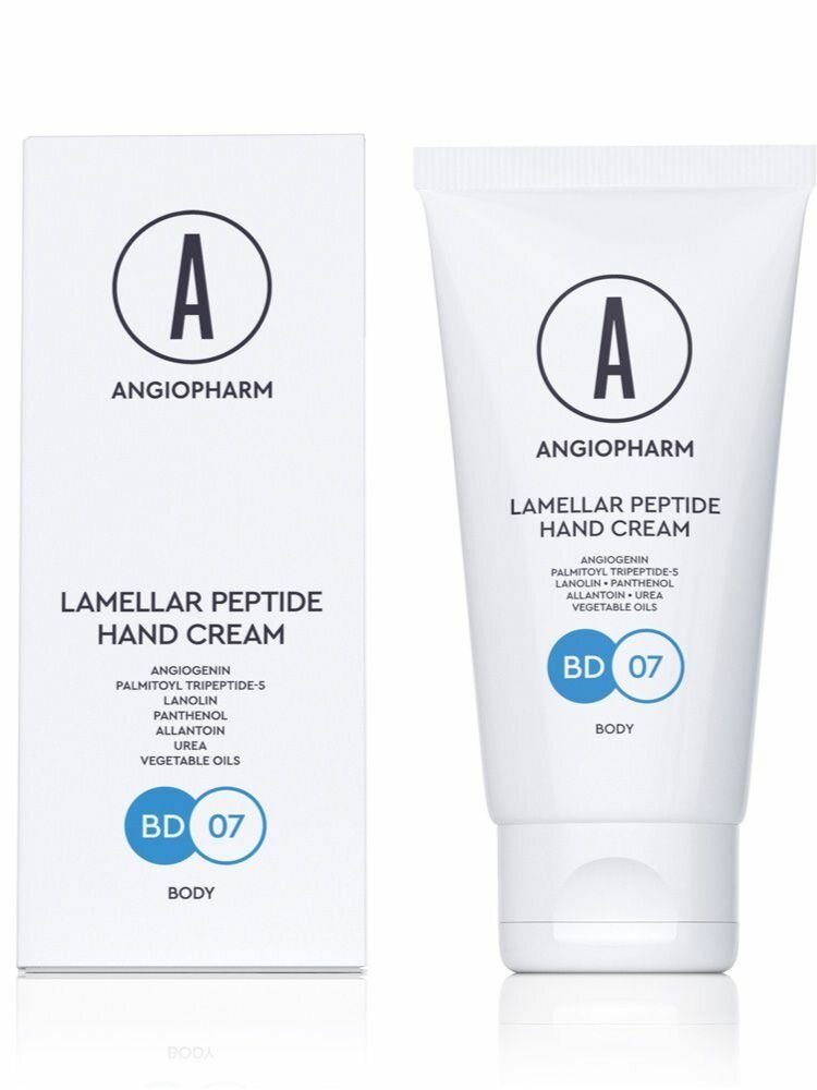 Ламеллярный крем для рук с пептидами Lamellar Peptide Hand Cream, Ангиофарм, 50 мл