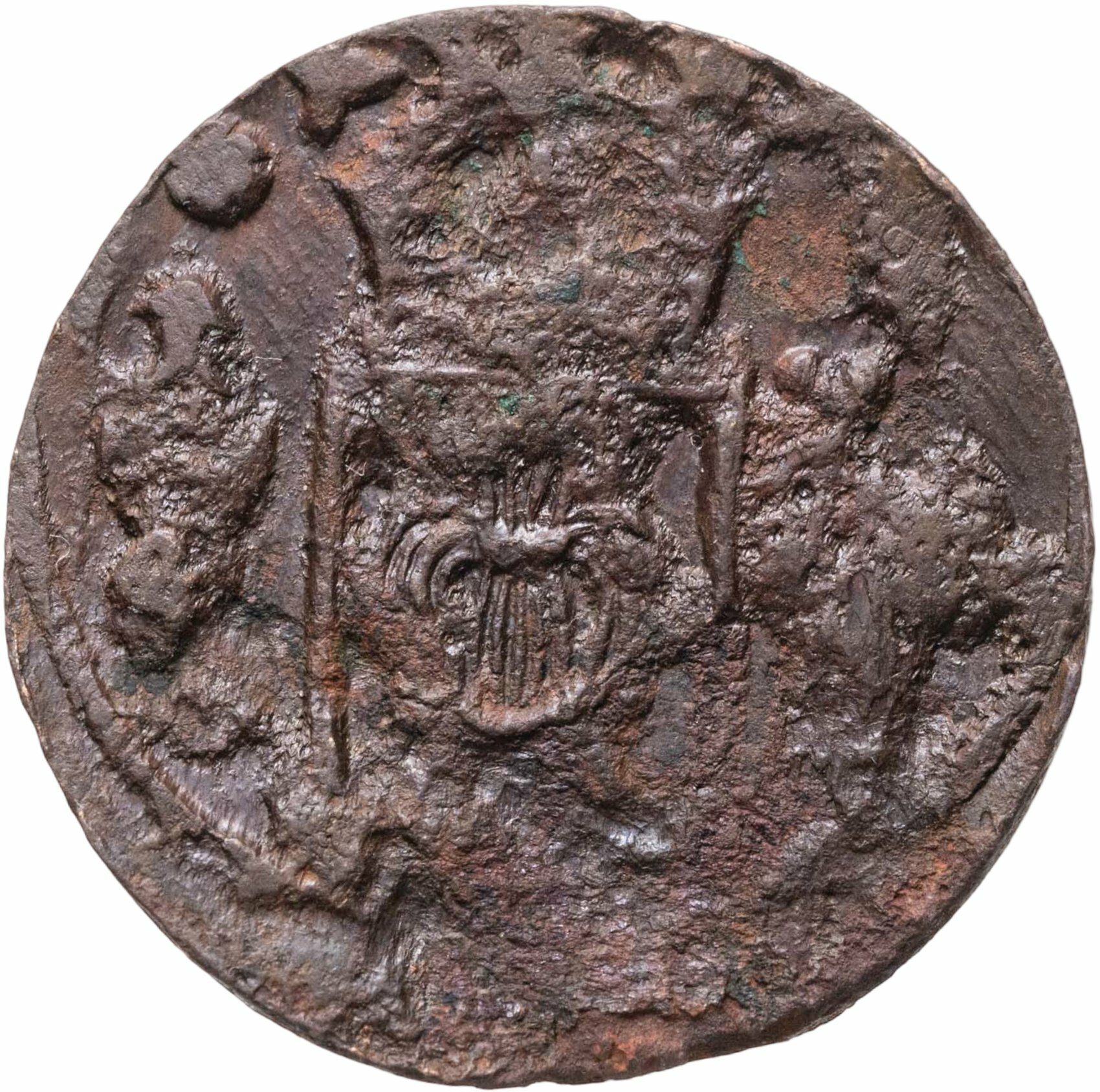Швеция 1/4 эре 1632-1636, Медь, в сохранности F-VF