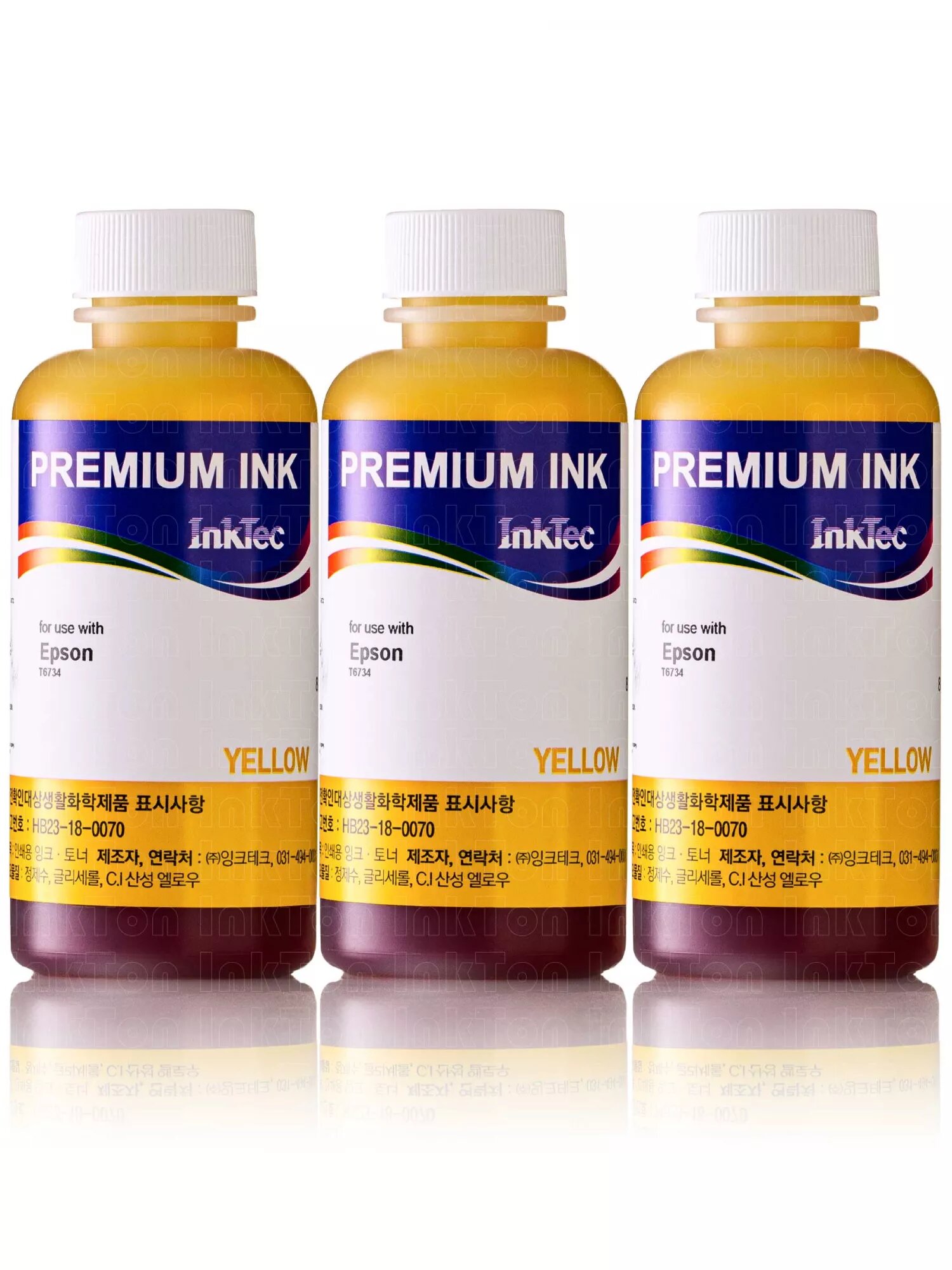 Чернила для принтера Epson T6734 L800, L805, L810, L850, L1800, 300 мл, желтые