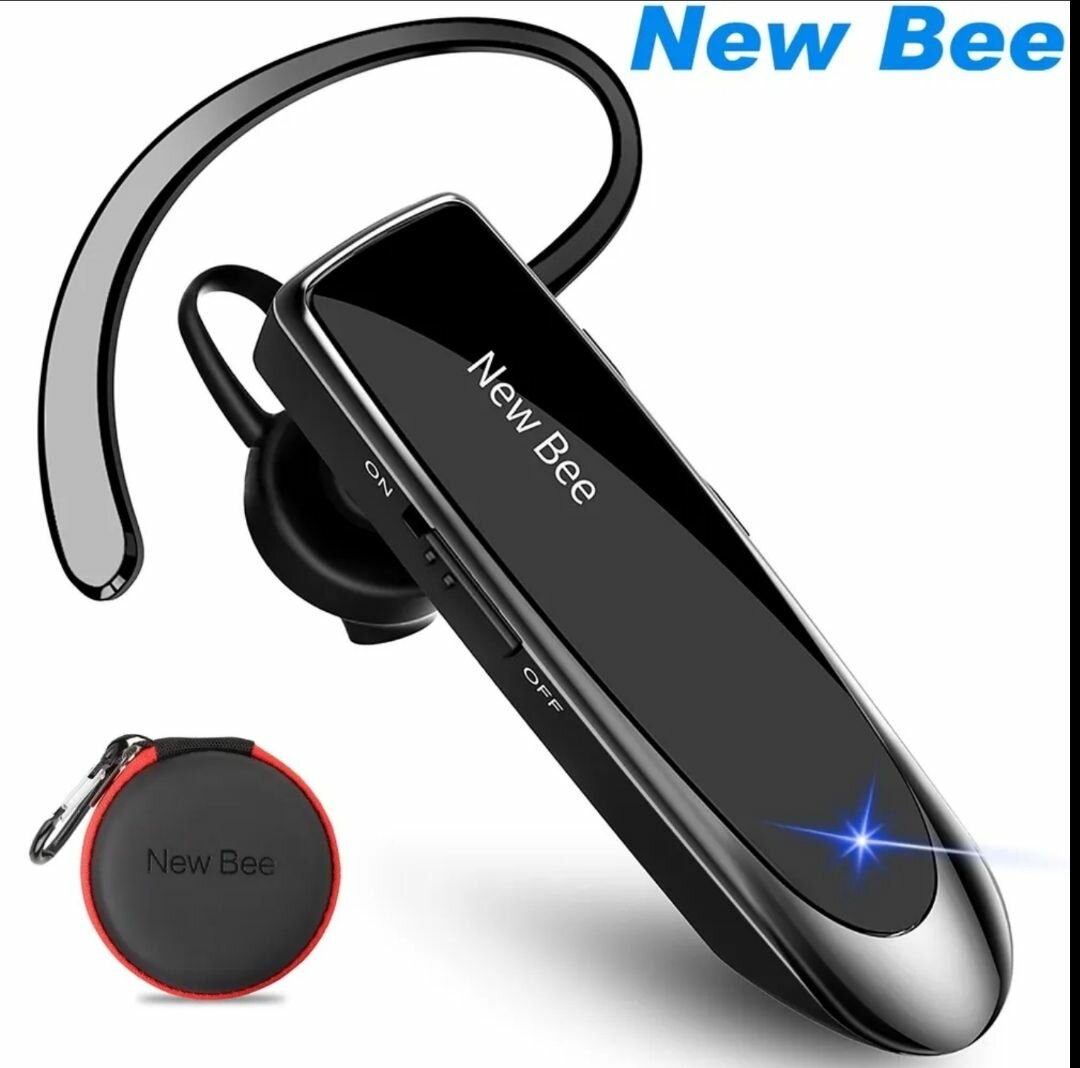 New Bee Наушники беспроводные с микрофоном, Bluetooth, USB Type-C, черный