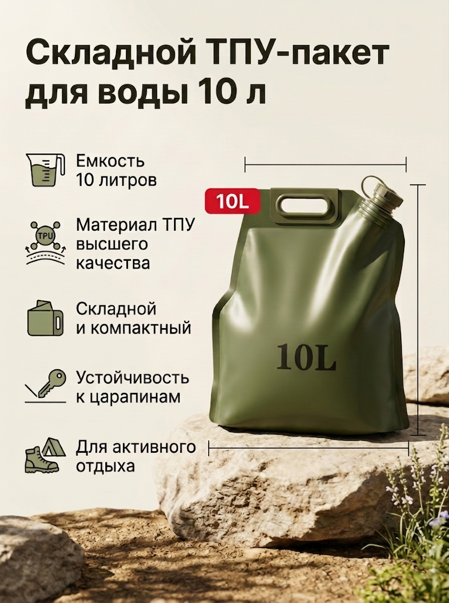 Канистра для. Переносной мешок для мягкого масла. Водонепроницаемый и складной.10Л