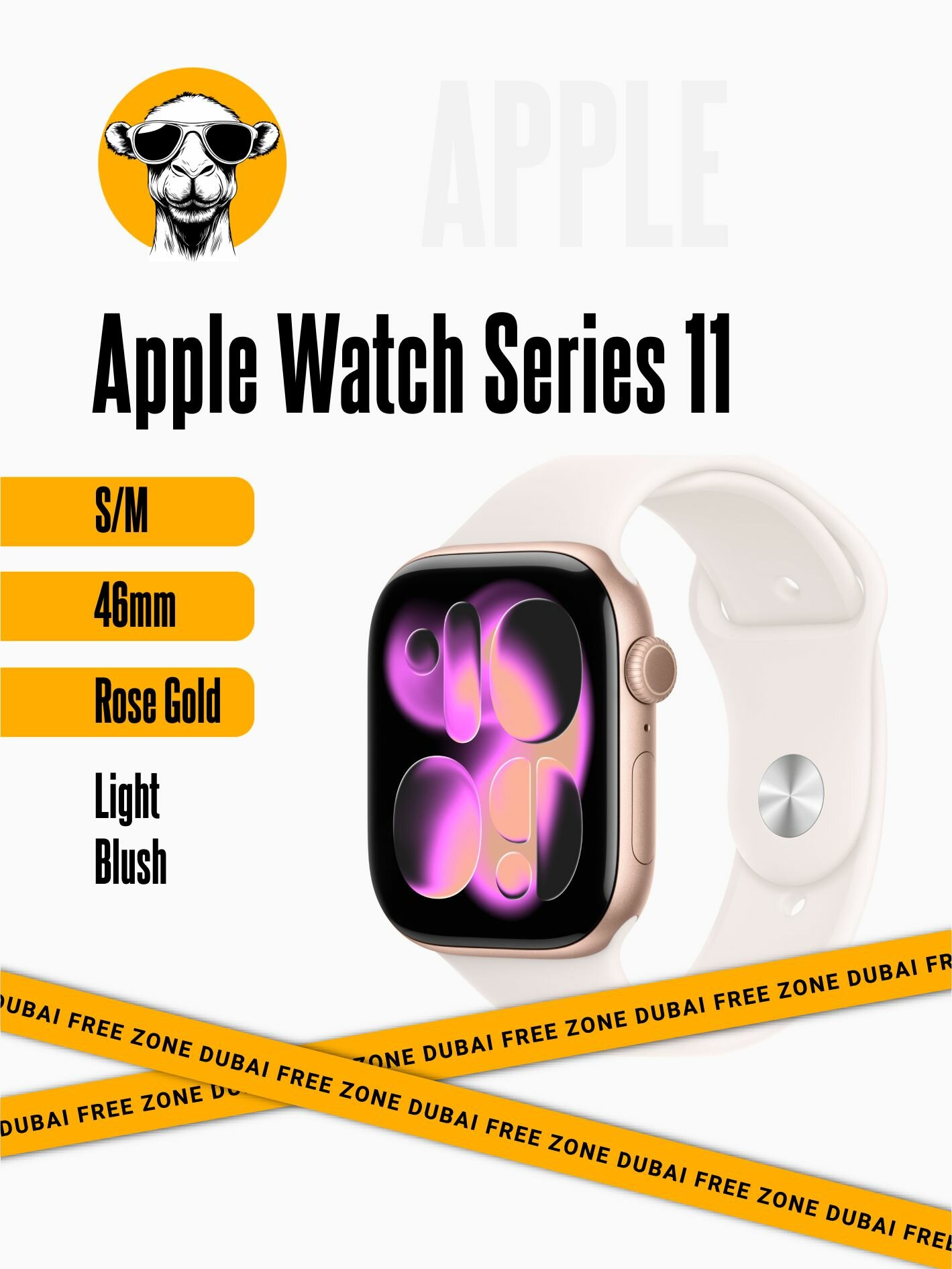 Смарт-часы Apple Watch Series 11 46mm Rose Gold Light Blush S/M