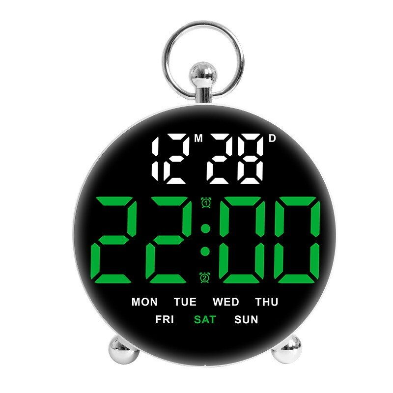 Student digital led clock with 24hour display and alarm function for modern workspace style 2