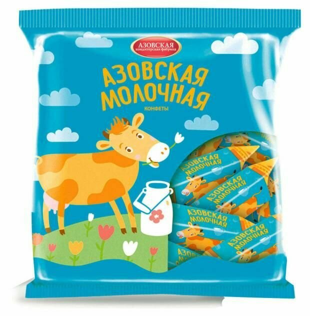 Азовская кондитерская фабрика Конфеты Коровка Азовская молочная в глазури, 300 г