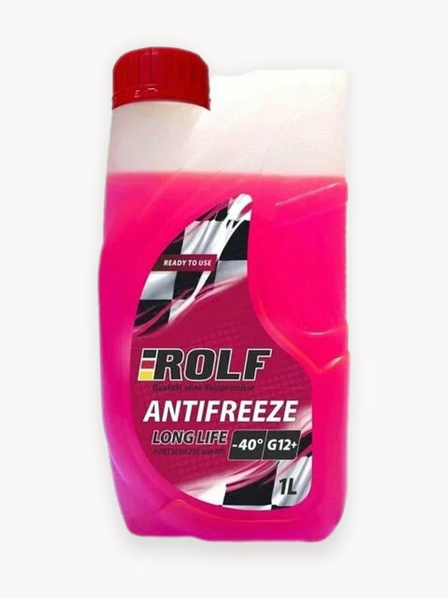 Антифриз ROLF 70011 G12+, карбоксилатный, красный, готовый, 1 л