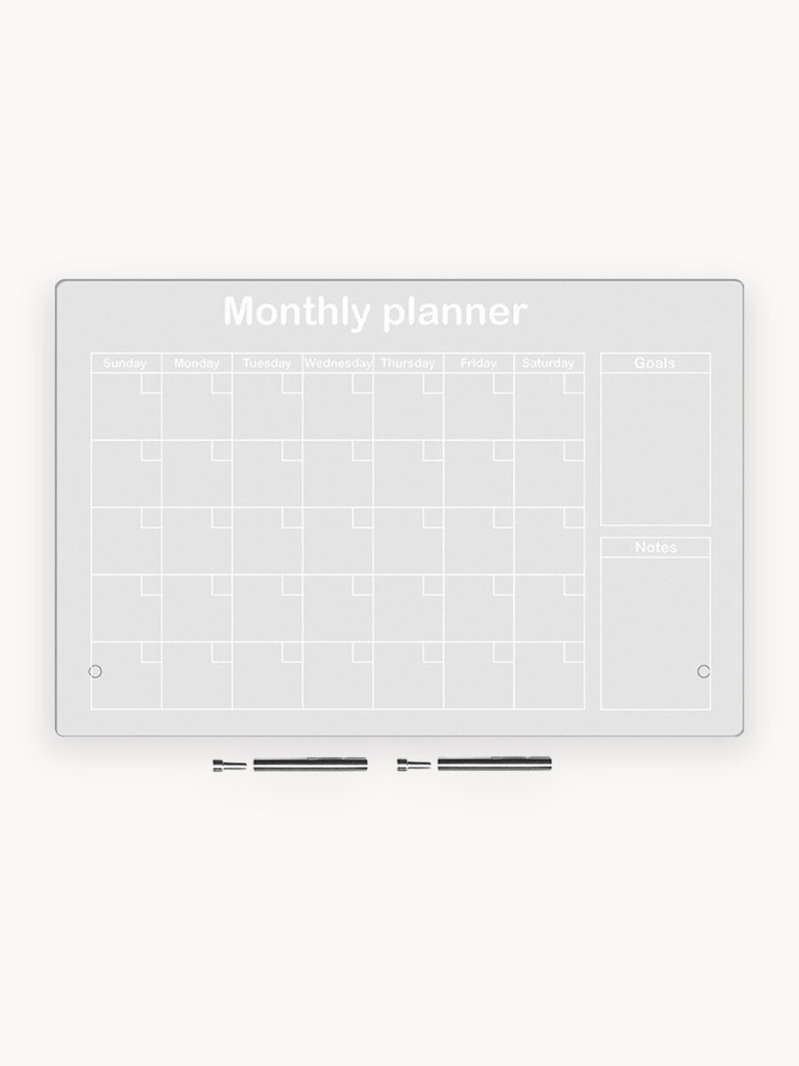 Доска Для Заметок И Планирования Акриловая Прозрачная Настольная 1 Комплект