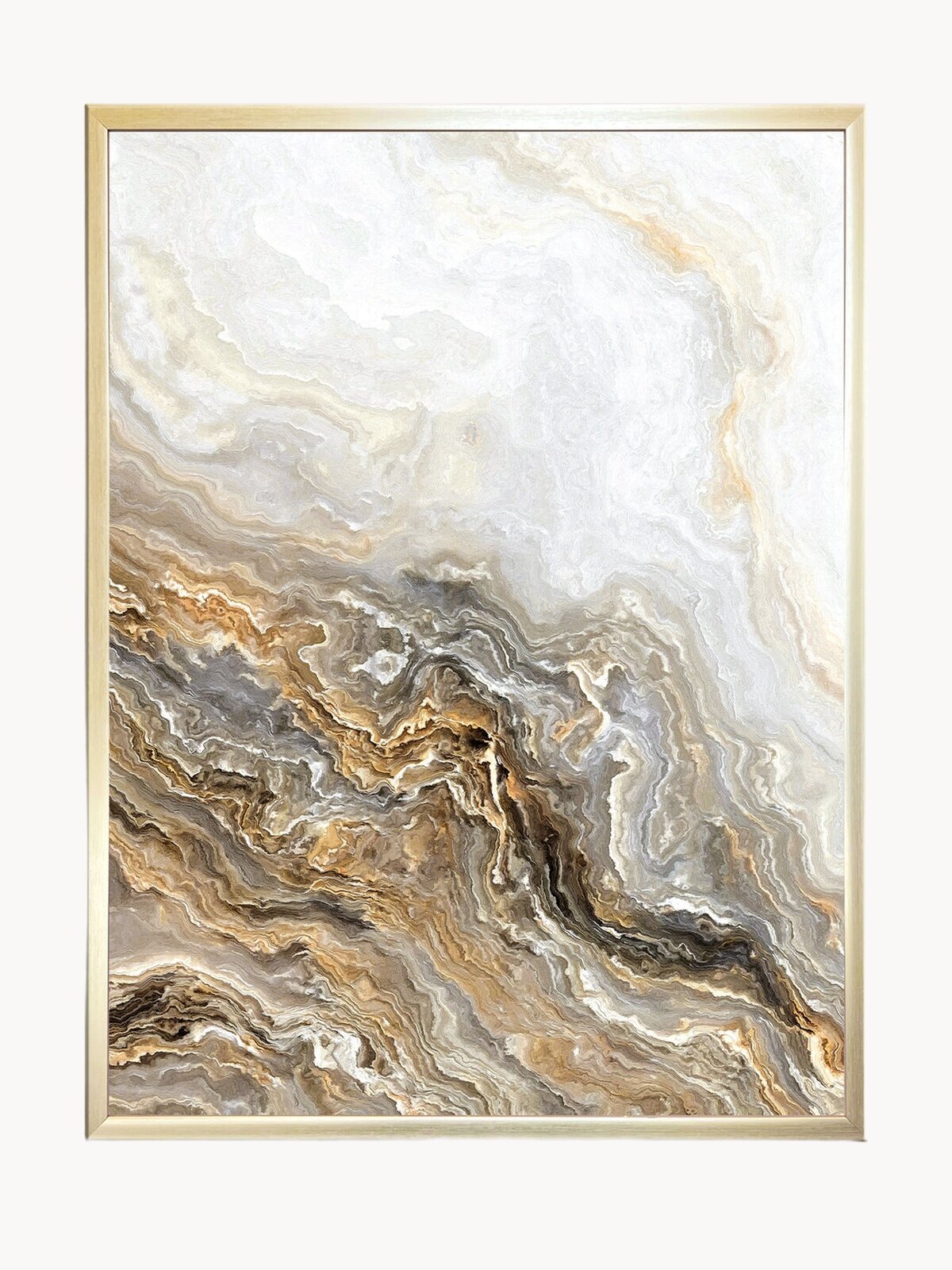 Картина абстракция на стену интерьерная в раме "Мрамор 1", 53х73 см Графис